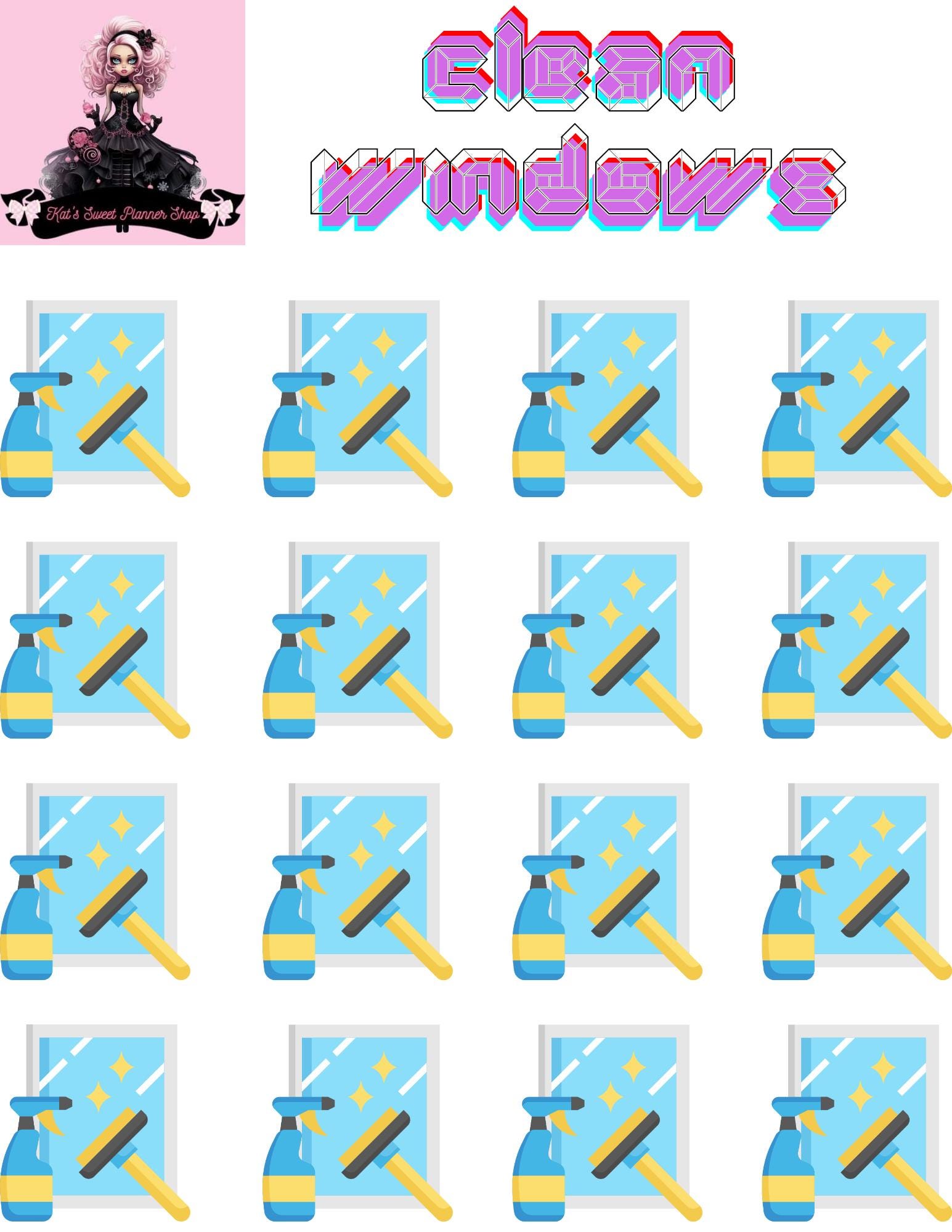 Clean Windows Icon Sticker Sheet - Etsy