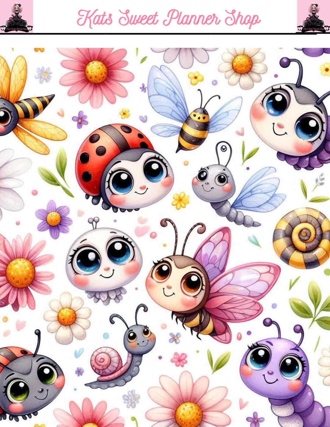 Spring Bugs Sticker Tear Sheets Part 2 - Etsy