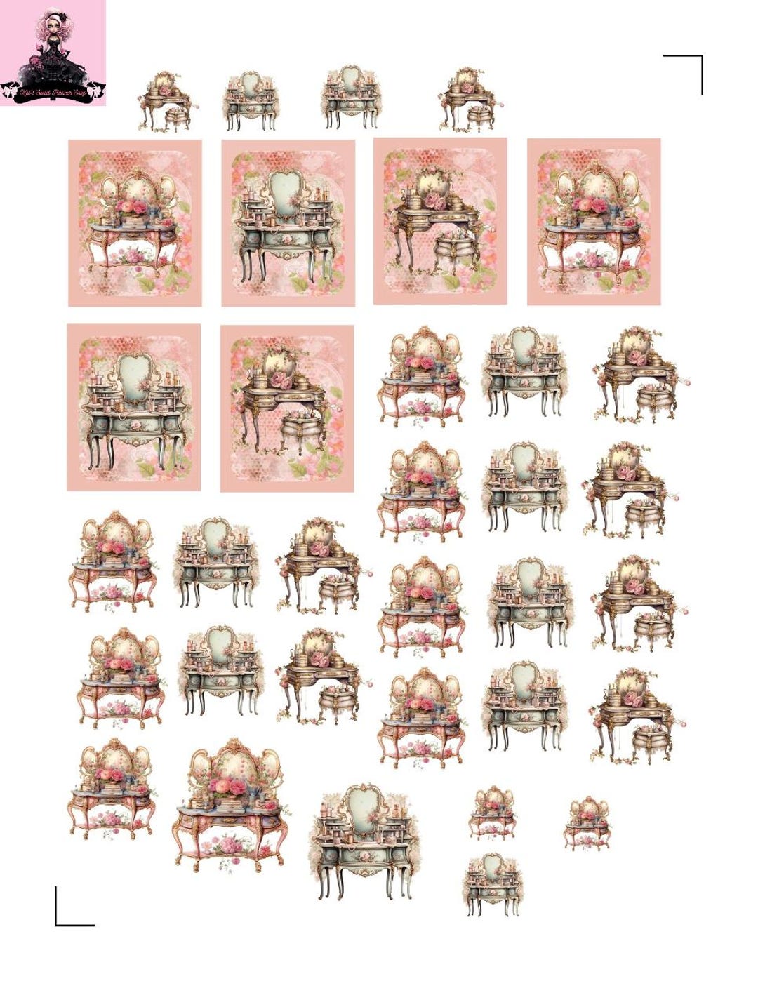 Vanity Sticker Sheet - Etsy