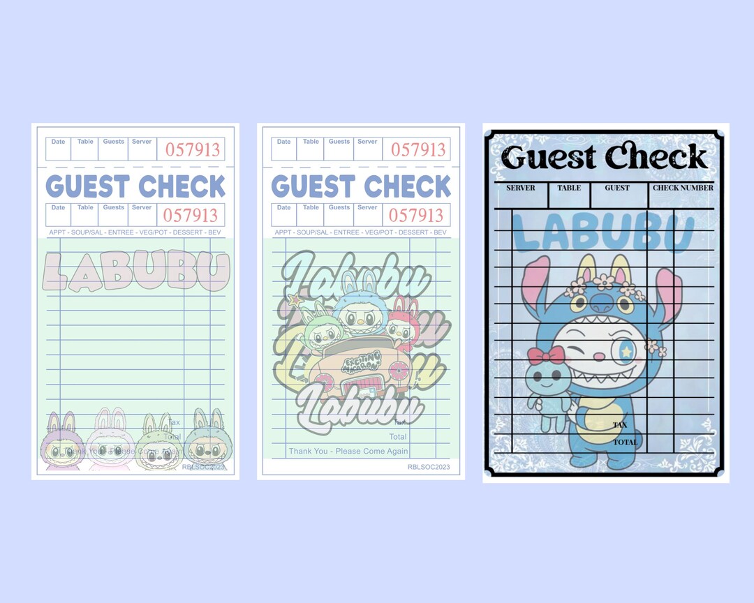 Cute Guest Checks 2 - Etsy
