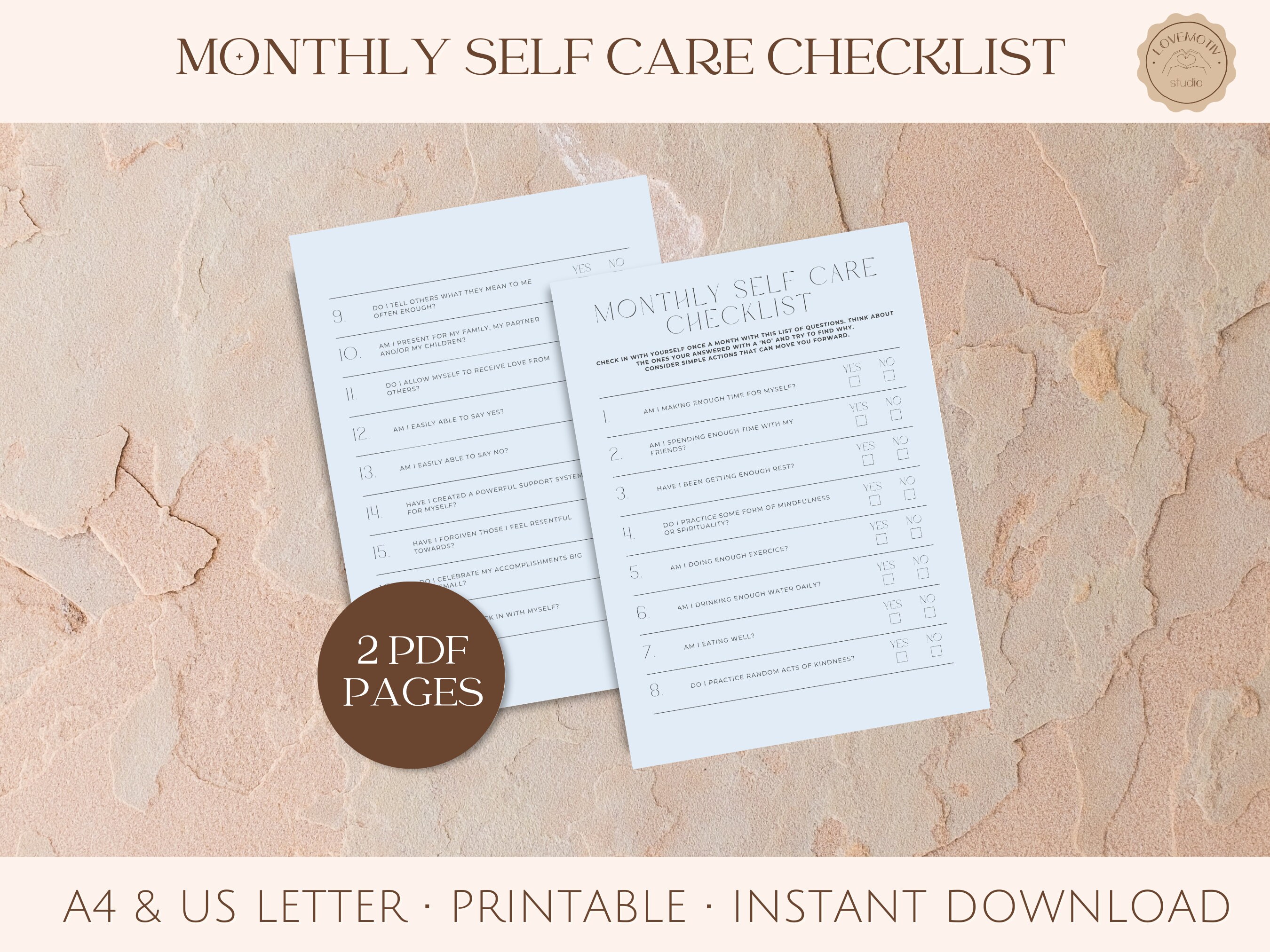 Self Care Checklist Self Care Routine Wellbeing Printable Self Care ...