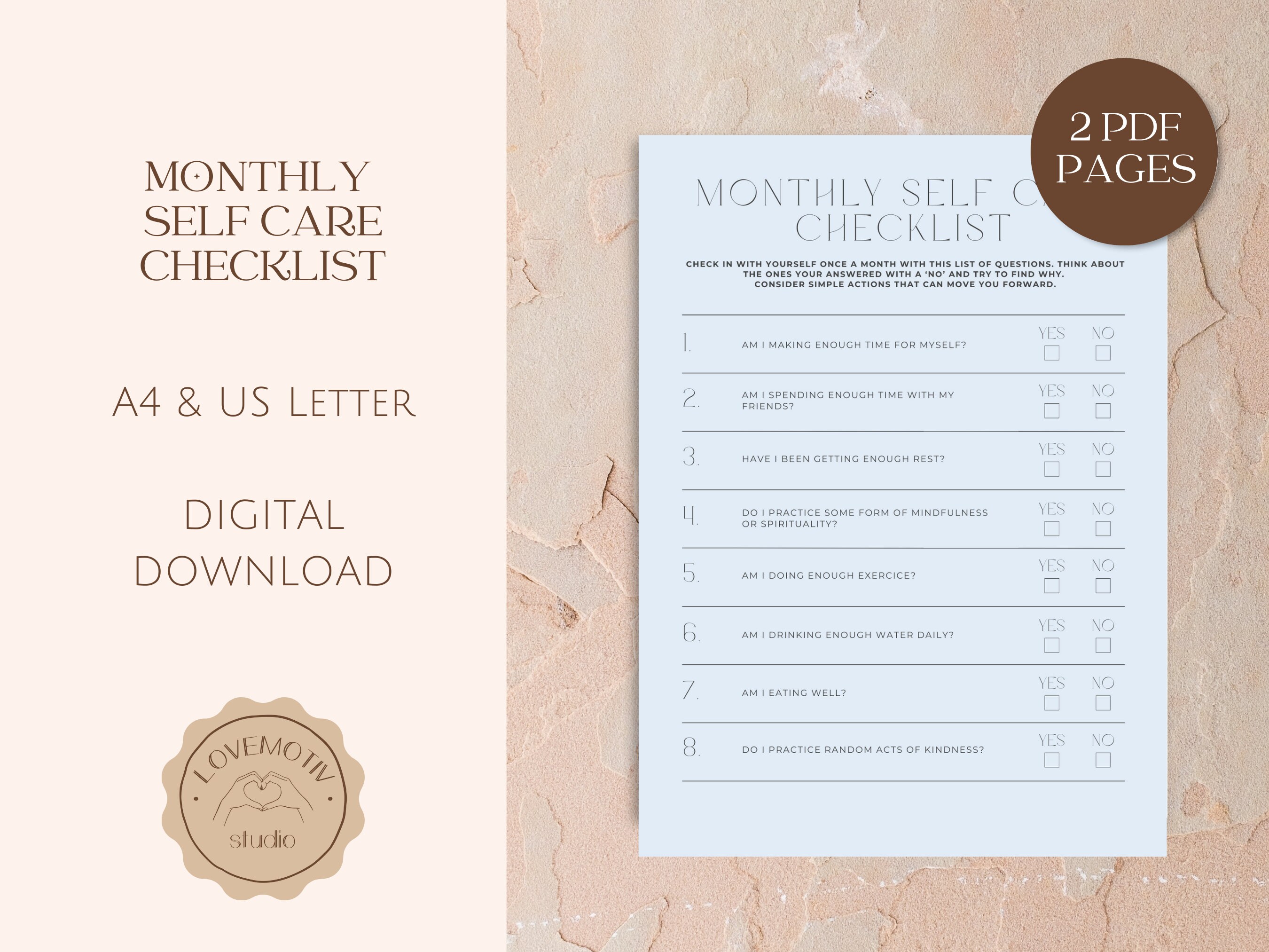 Self Care Checklist Self Care Routine Wellbeing Printable Self Care ...