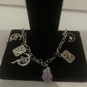 Tarot Charm Bracelet, Witch, Wicca, Pagan, Crystals , Moons, - Etsy