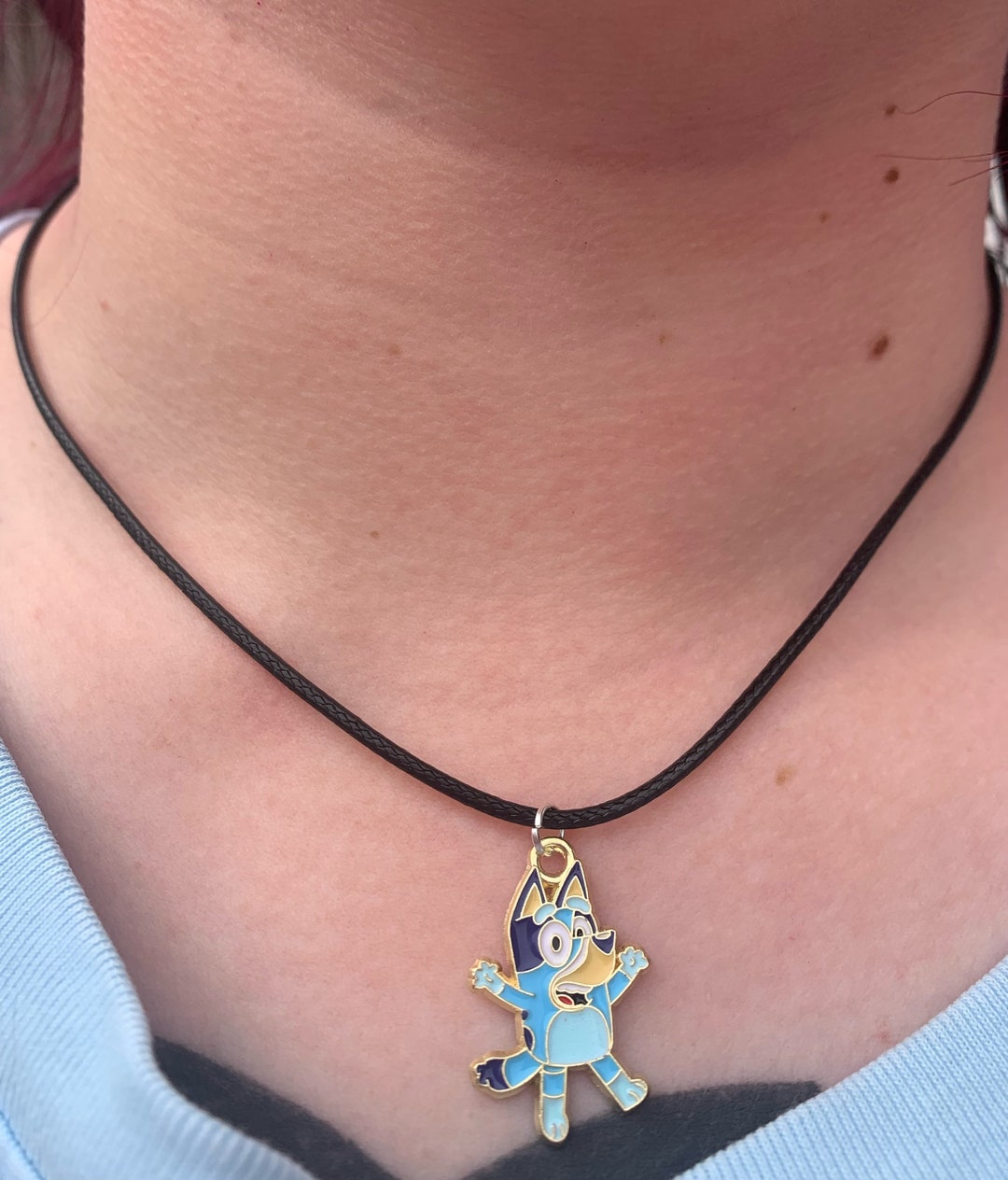 Bluey Necklace - - Kids Tv Show- Heeler Pup - Blue Pup- Bandit - Muffin ...