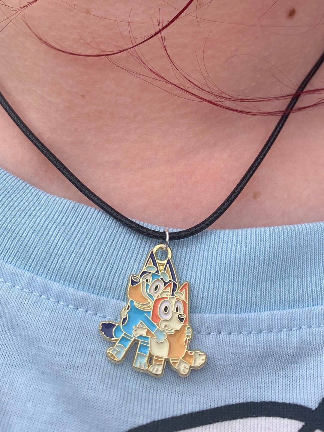 Bluey Necklace - - Kids Tv Show- Heeller Pup - Blue Dog - Etsy