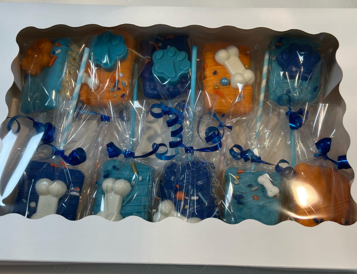 50 Pieces Bluey Theme Chocolate Covered Treats Party Favors, Baby ...