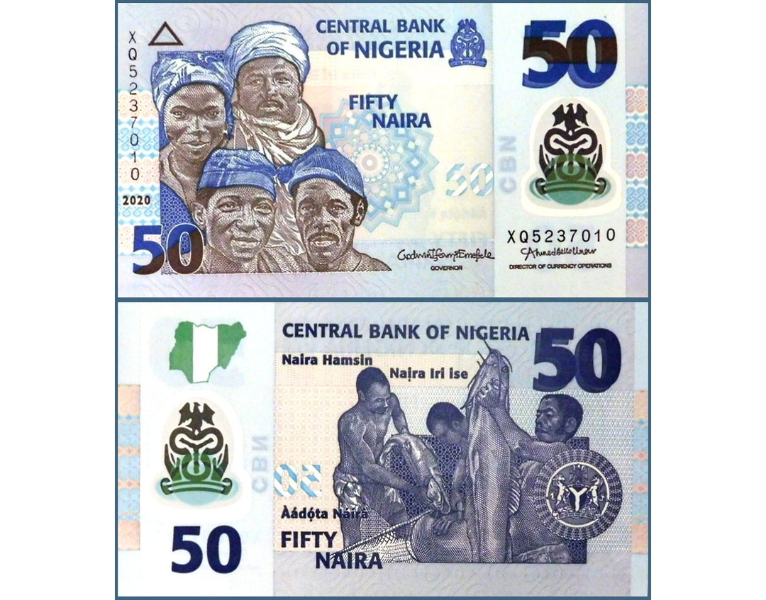 Nigeria 50 Naira Polymer Banknote New Uncirculated Condition - Etsy