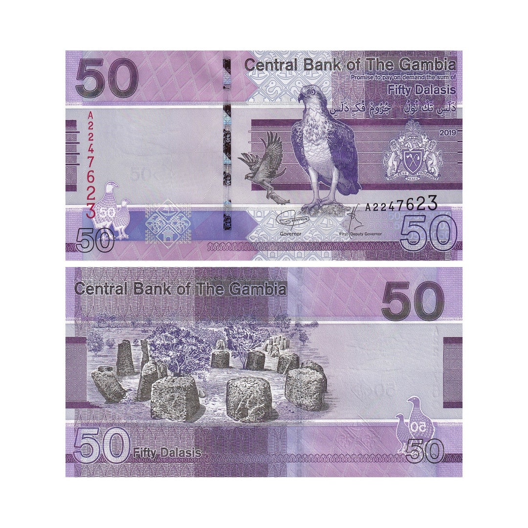 Gambia 20 Dalasis New 2023 P-40 Uncirculated Banknote - Etsy