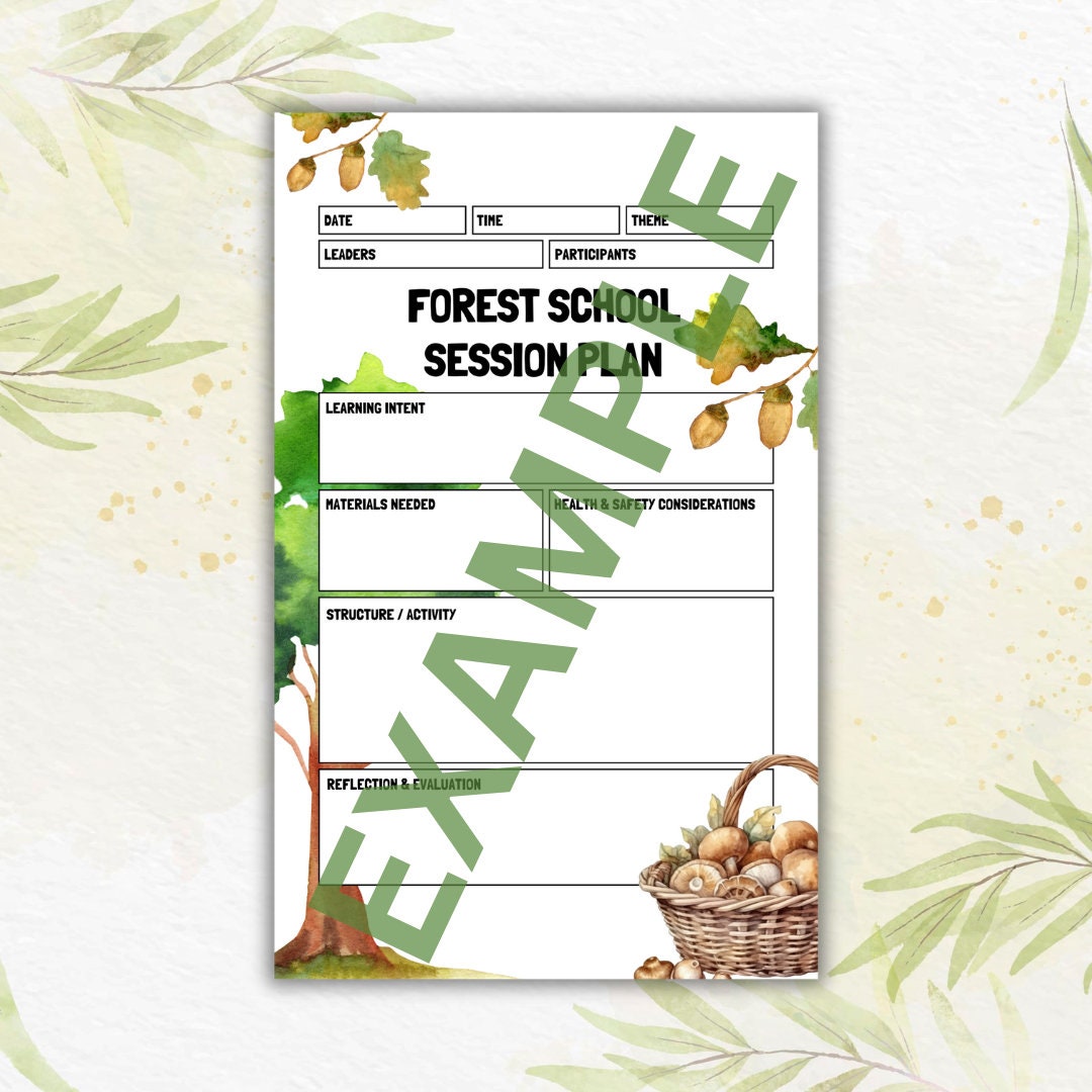 Forest School Session Plan Downloadable - Etsy