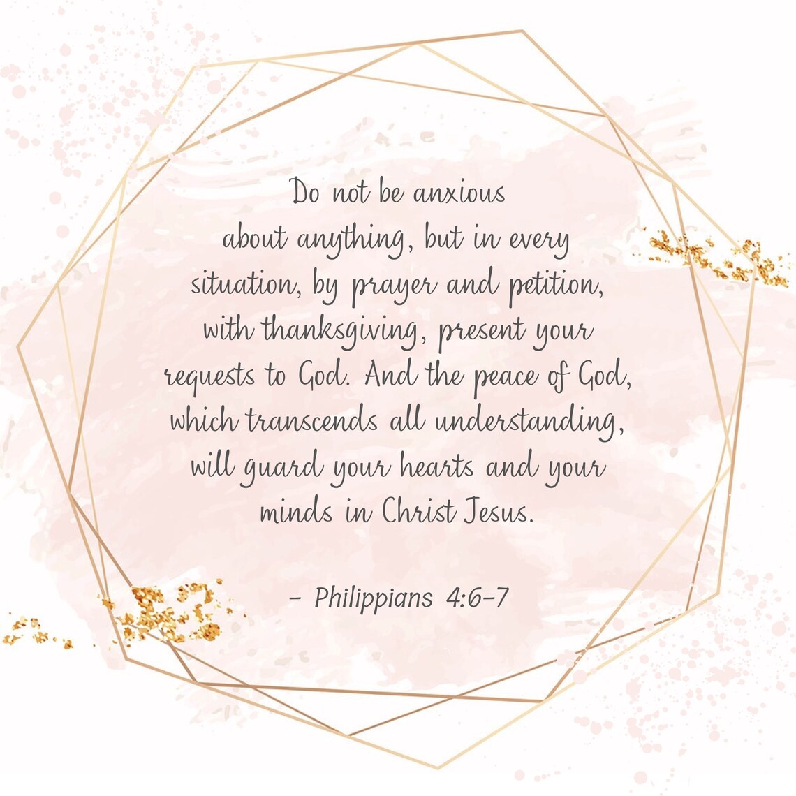 Philippians 4:6-7 -- Bible Verse Printable, Christian Wall Art ...