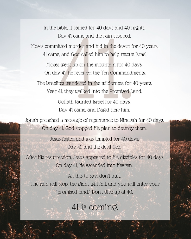 41 is Coming. - Etsy