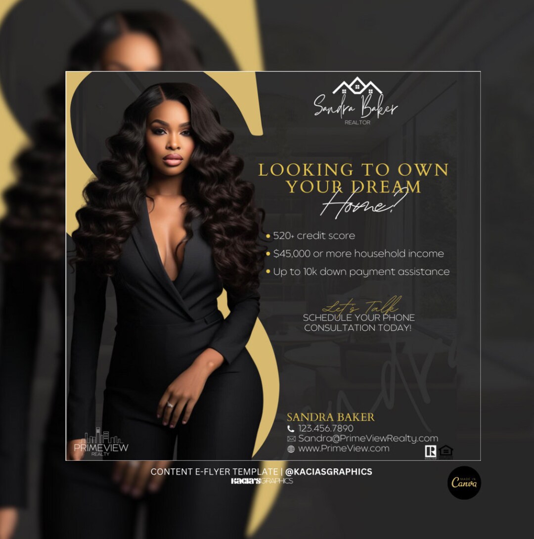 Real Estate Flyer, Realtor, Realtor Flyer, Editable Flyer, Canva Flyer ...