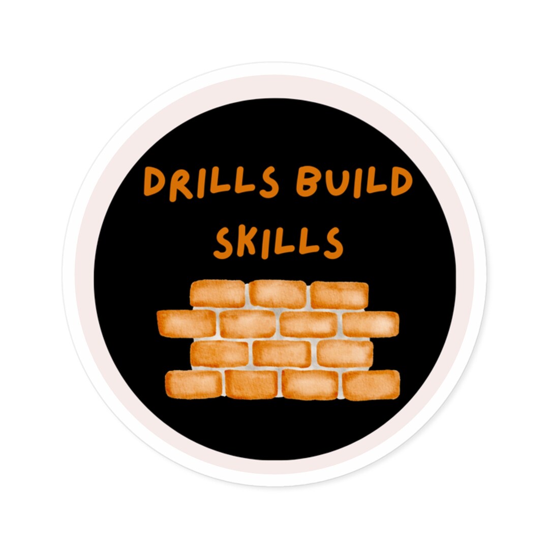 Drills Build Skills Running Sticker | Training Sticker | Runner ...