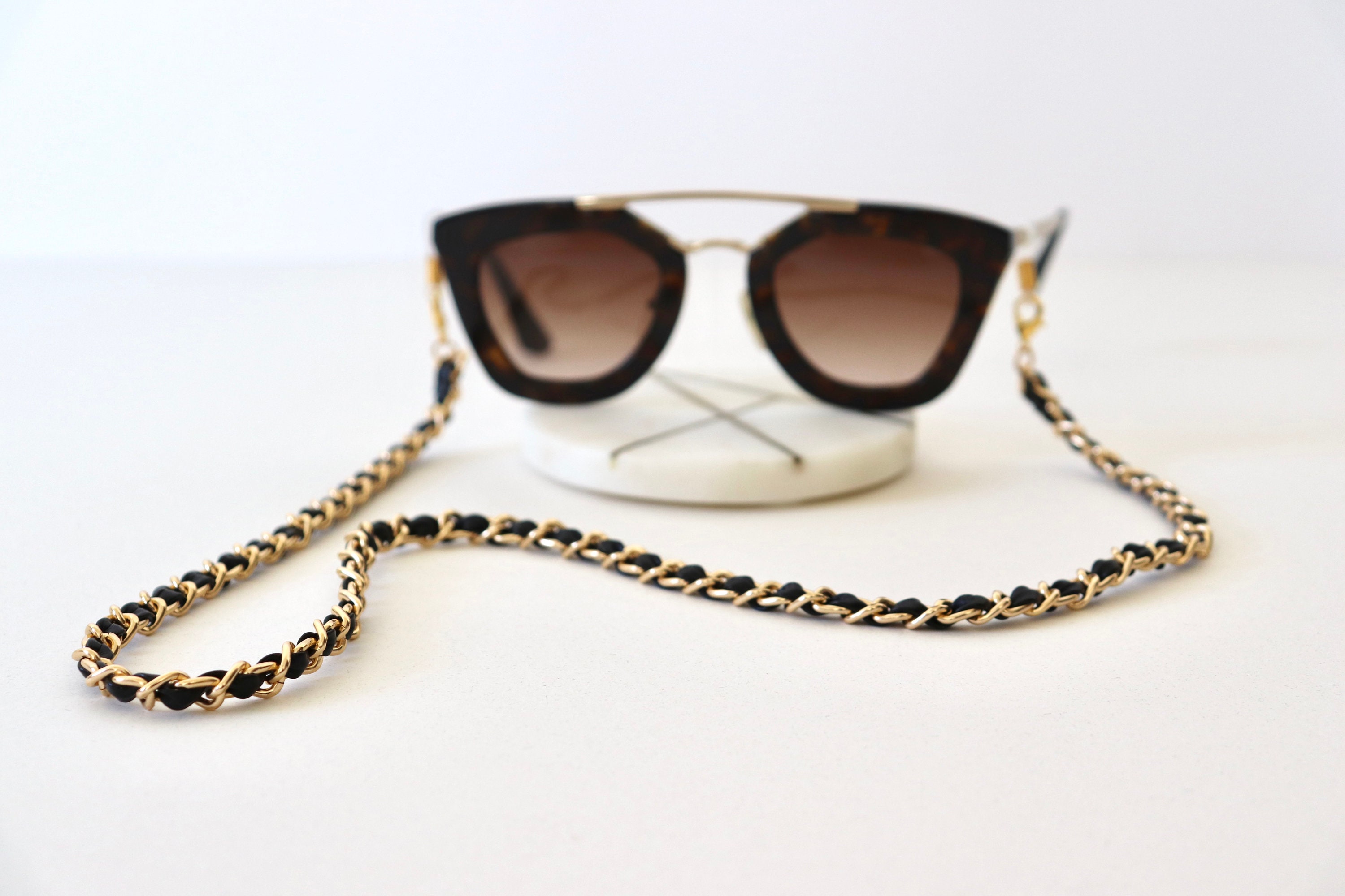 Eyeglasses Chain, Black Gold Silver Glasses Chains, Lanyard Reading ...