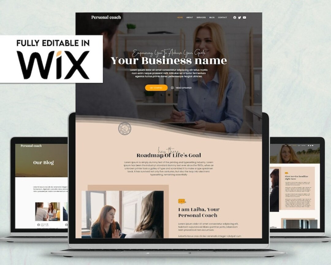 Custom Wix Website Template Modern Editable Wix Website - Etsy