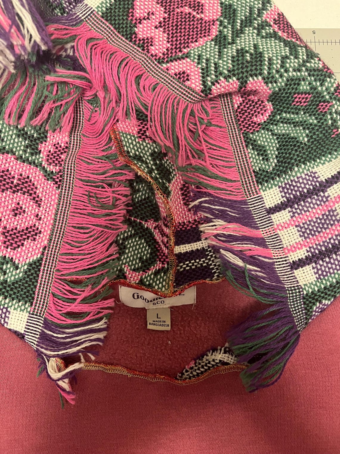 Reworked Roses Blanket Hoodie - Etsy