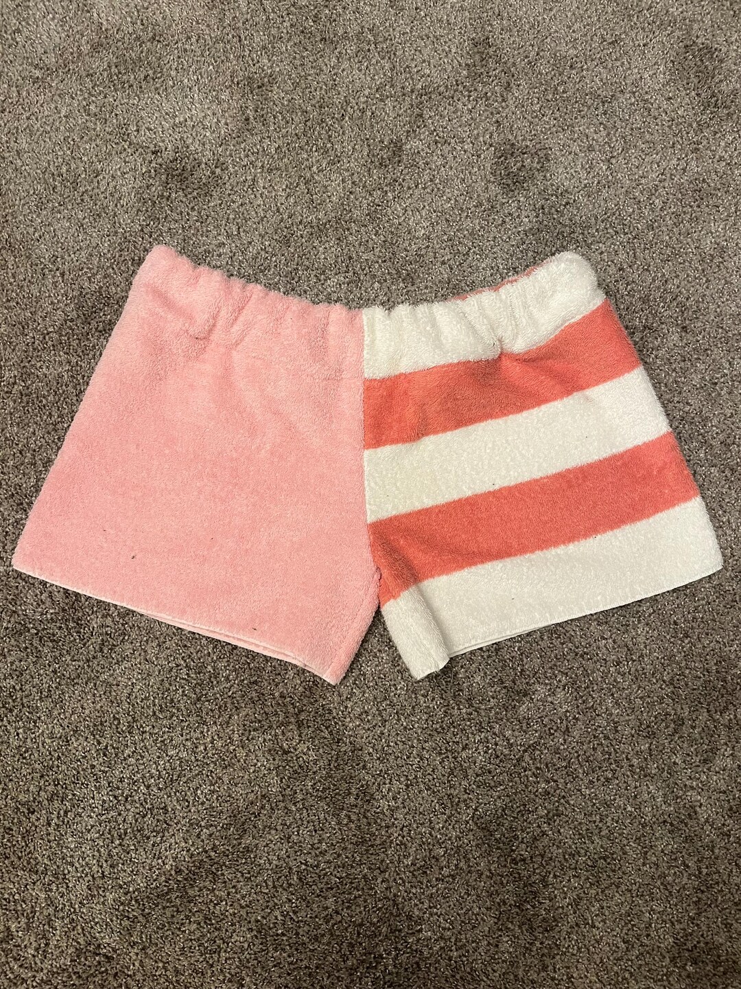 Terry Cloth Striped Shorts - Upcycled Towel Swimsuit Cover - Etsy