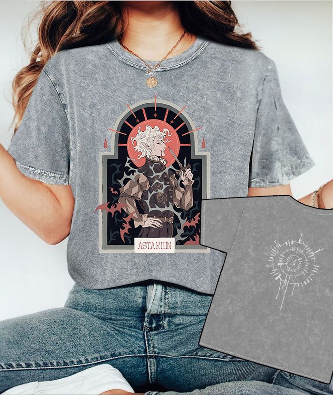 Astarion Shirt, Astarion Back Rune Shirt - Etsy
