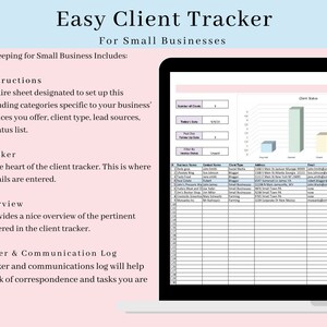 Client Tracker, Client Management Spreadsheet, Small Business Template ...