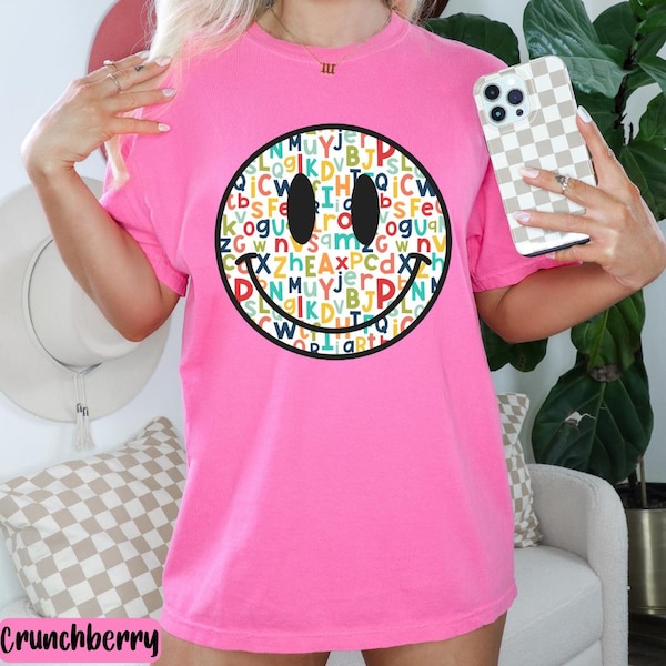 Checkered Retro Smile Face Shirt, Cute Smile Shirt, Happy Face Shirt ...