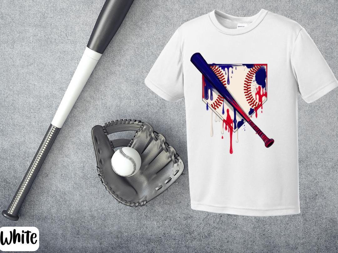 Baseball Ice Cream Drip Shirt Baseball Drip Tee Baseball Kids Tee Youth ...