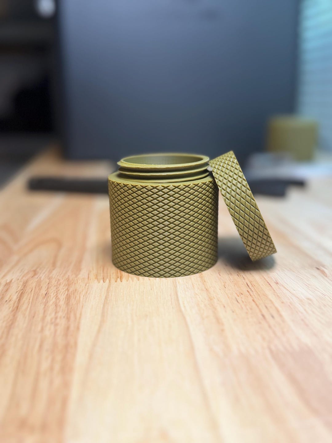 Knurled EDC Storage Capsule – Rugged 3d-printed Tactical Canister for ...