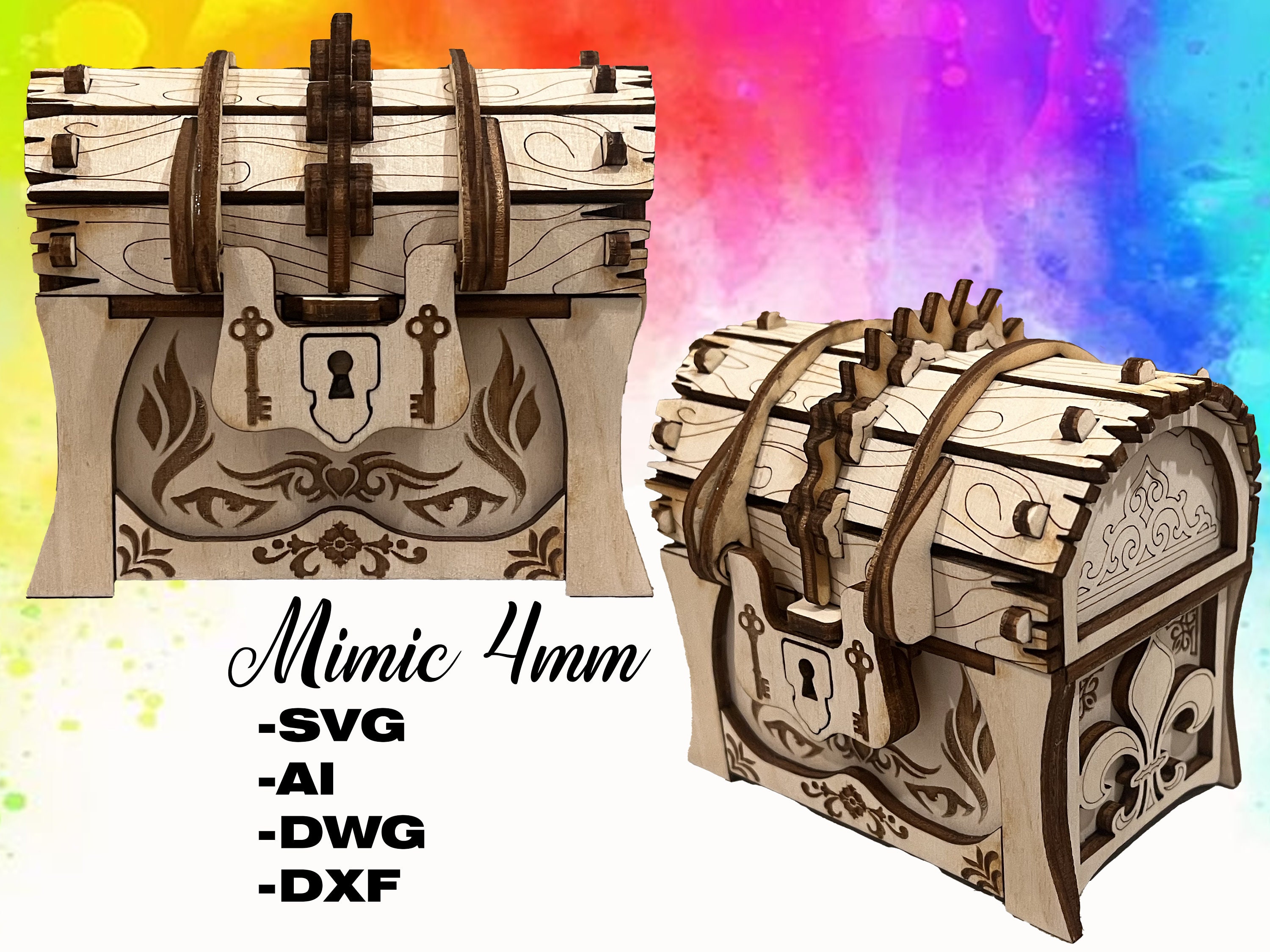 Scrigno Trunk Mimic Lasercut Svg Ai - Etsy