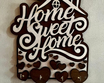 Home Sweet Home Key or Coat Holder - Etsy