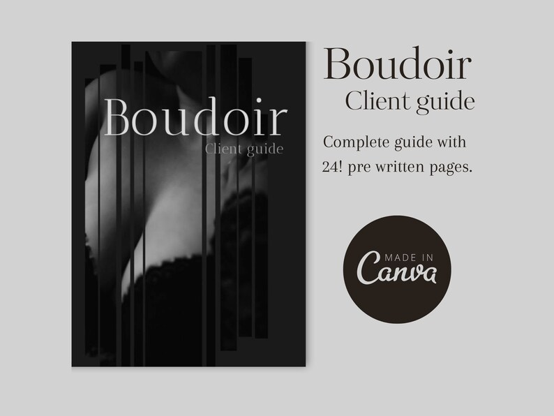 Boudoir Client Guide Template for CANVA | Boudoir Style Guide| Boudoir ...