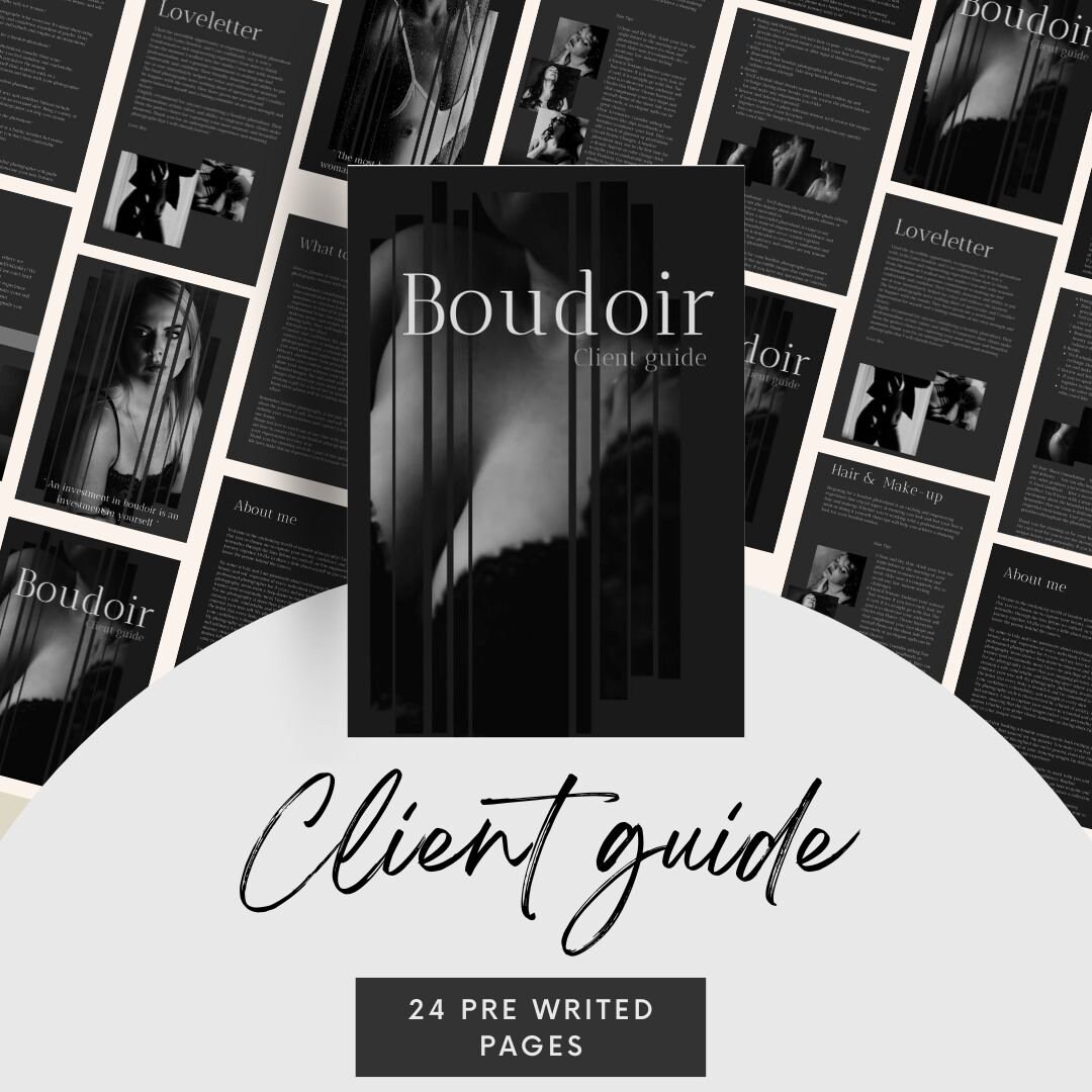 Boudoir Client Guide Template for CANVA | Boudoir Style Guide| Boudoir Pricing Guide ...
