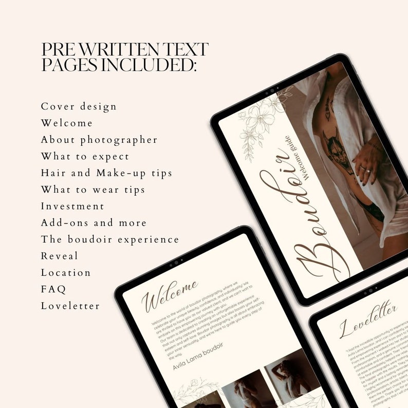 Boudoir Client Guide Template for Canva Welcome Guide for Boudoir ...