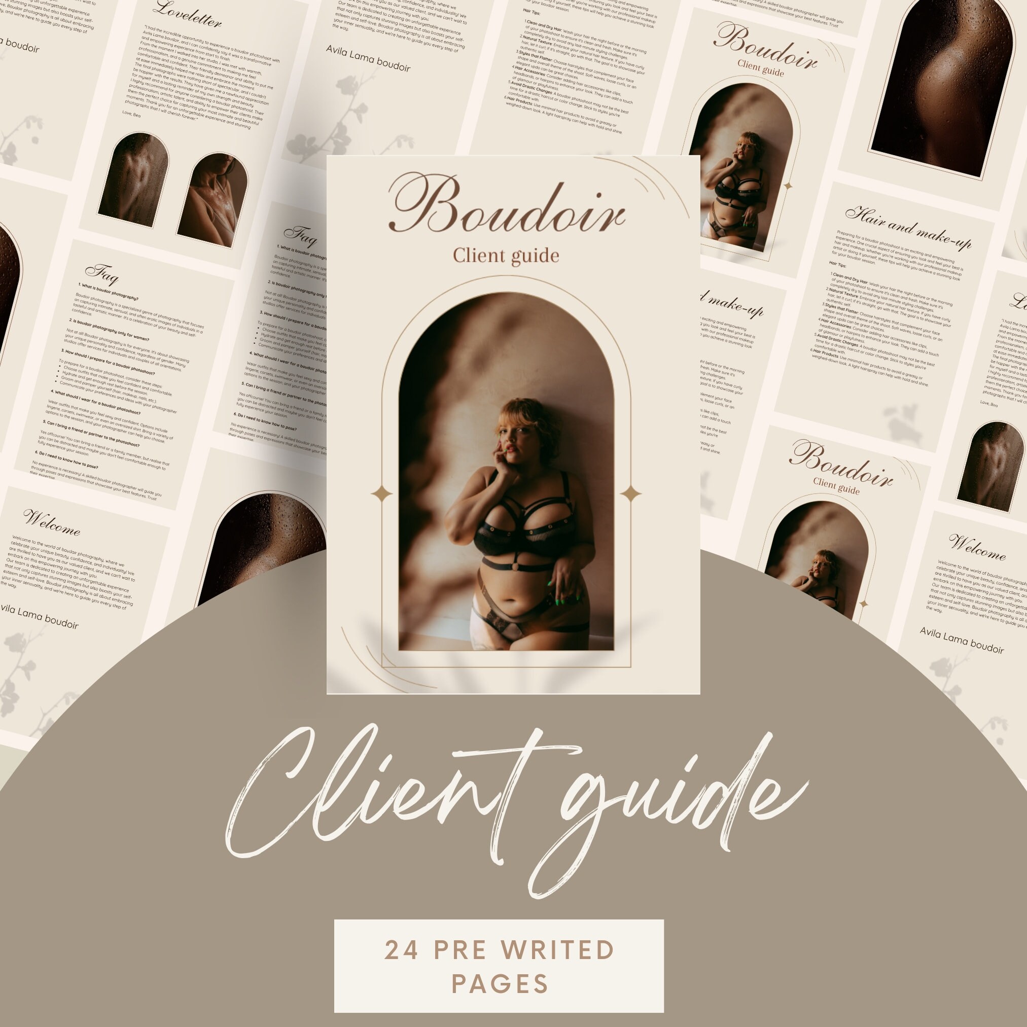Boudoir client guide Template for CANVA Boudoir style guide - Etsy Nederland