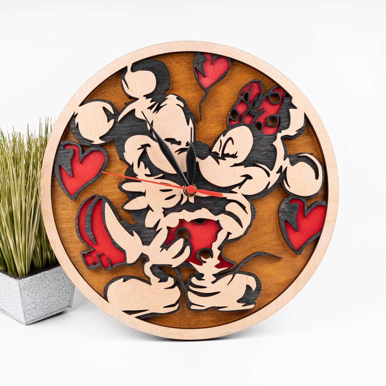 Mickey and Minnie SVG, Layered Wood Cut Outs, Disneyland Design, Laser ...