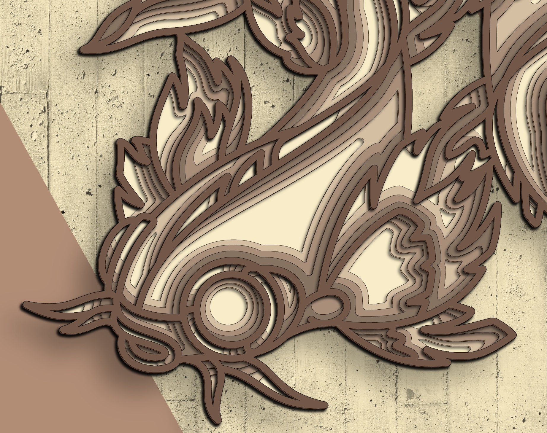 3D Multilayered Fish SVG, Laser Cut Files, Instant Download Files, Ai ...