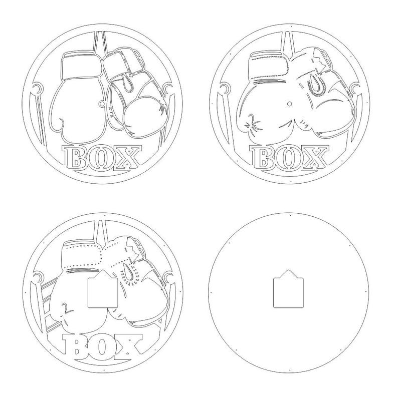 Boxing Gloves SVG, Sport SVG, Boxing Design, 3D Layered Art, Clock ...
