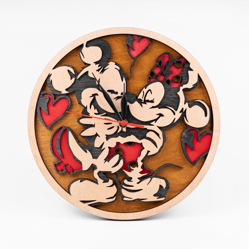 Mickey and Minnie SVG, Layered Wood Cut Outs, Disneyland Design, Laser ...