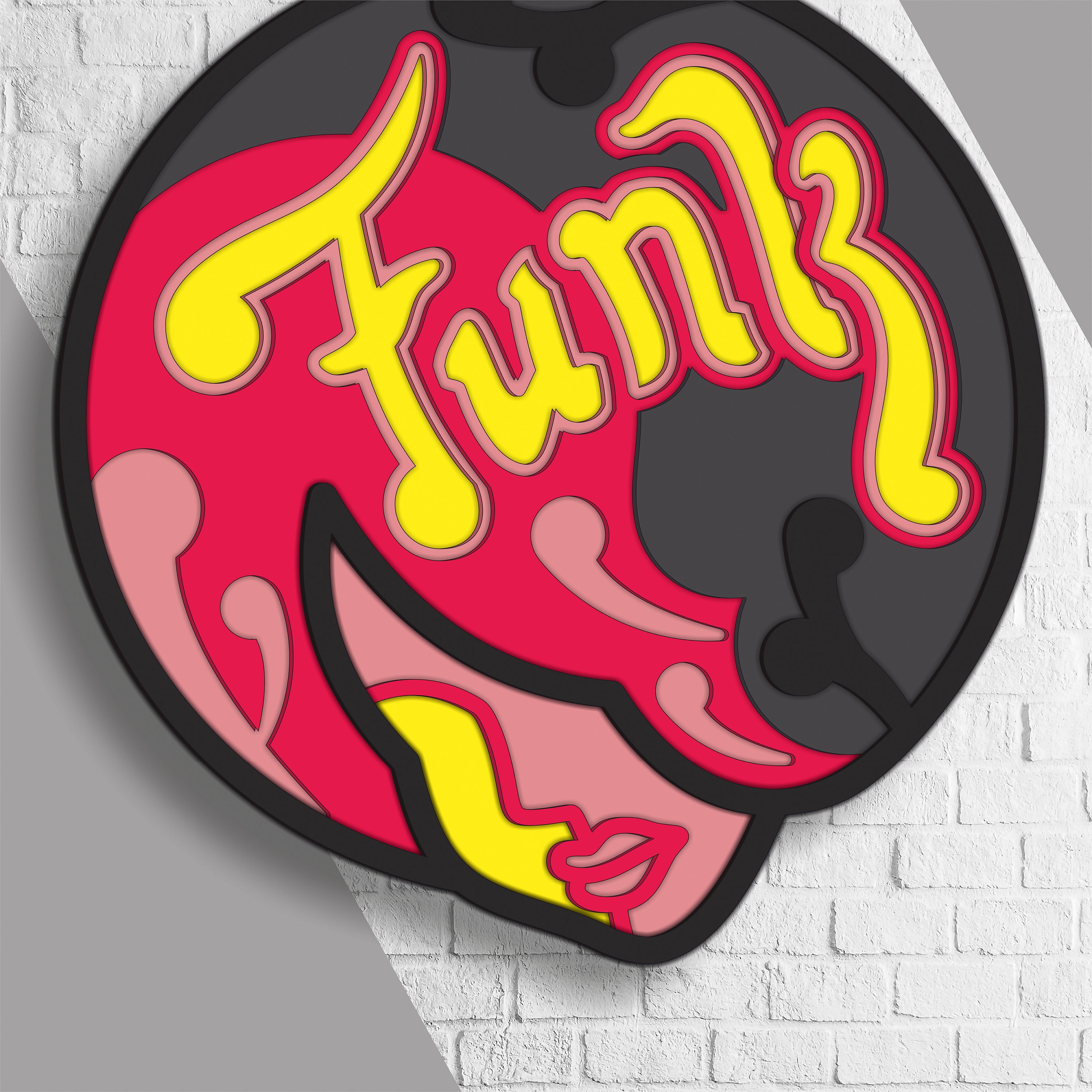 Funk 3D Layered SVG, Digital Download Ai Dxf Cdr Eps Dwg, Music Laser ...