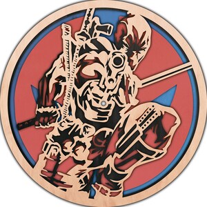 Deadpool Laser Cut, Superhero SVG, Cricut Cutting, 3D Layered Art ...