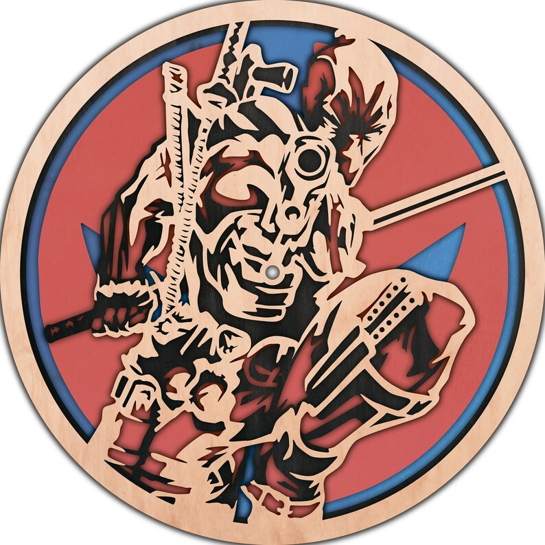 Deadpool Laser Cut, Superhero SVG, Cricut Cutting, 3D Layered Art ...