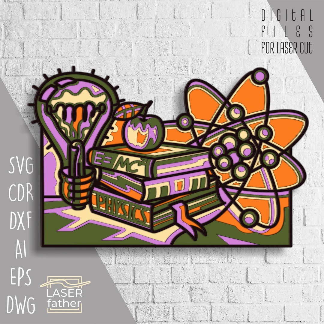 Physics Laser Cut SVG, Multilayer Design, Instant Digital Download ...