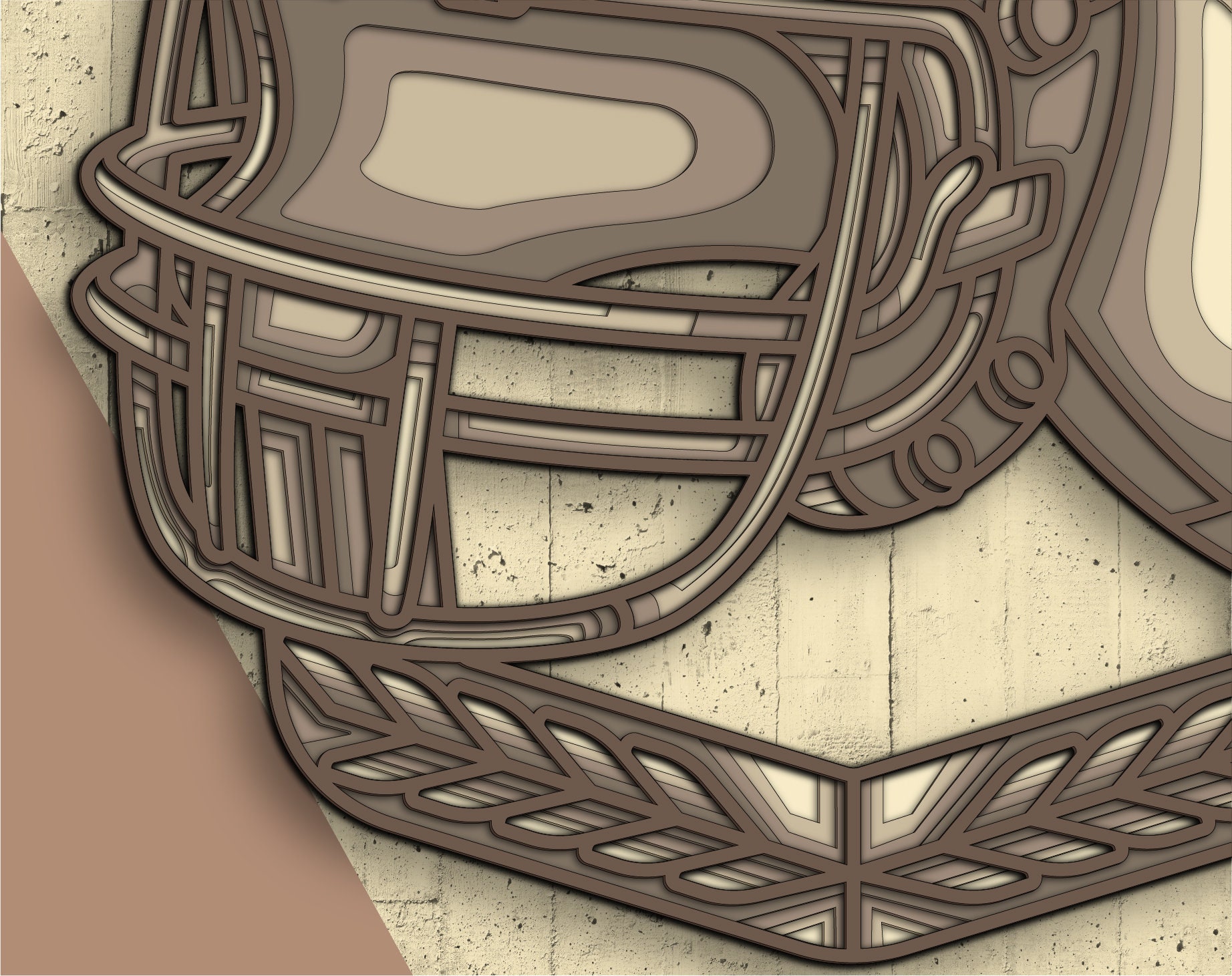 American Football Multilayer SVG File, Digital File for Laser Cut ...