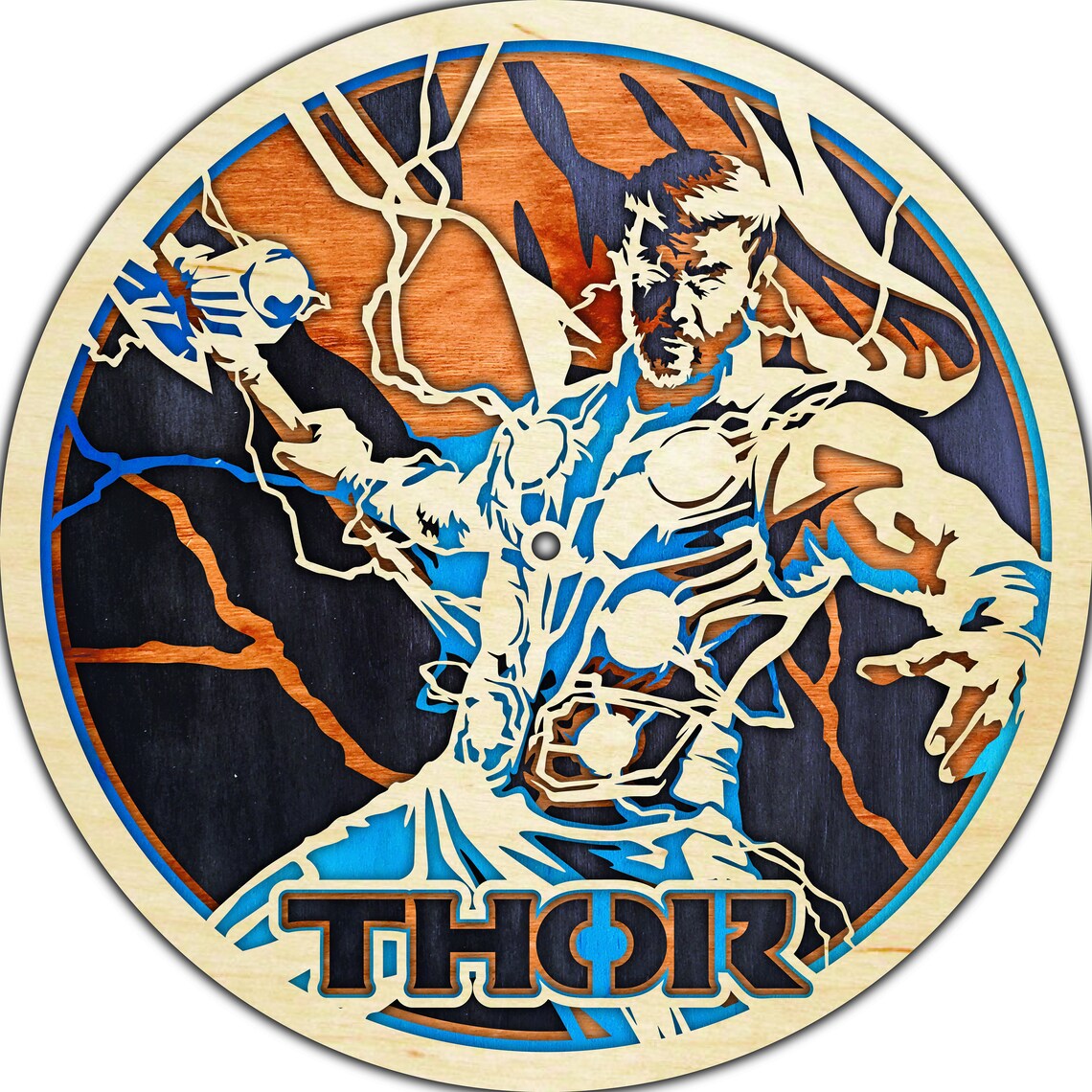 Thor SVG, Avengers Cutout, Multilayer Clock, Superhero Laser Cut ...