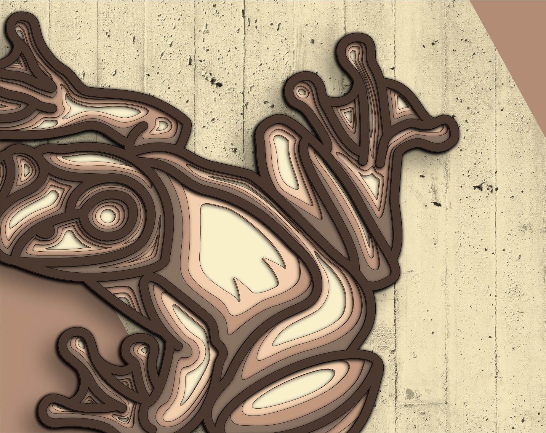 Multilayered Frog 3D SVG File, Laser Cut Files, Frog SVG, Instant Files ...