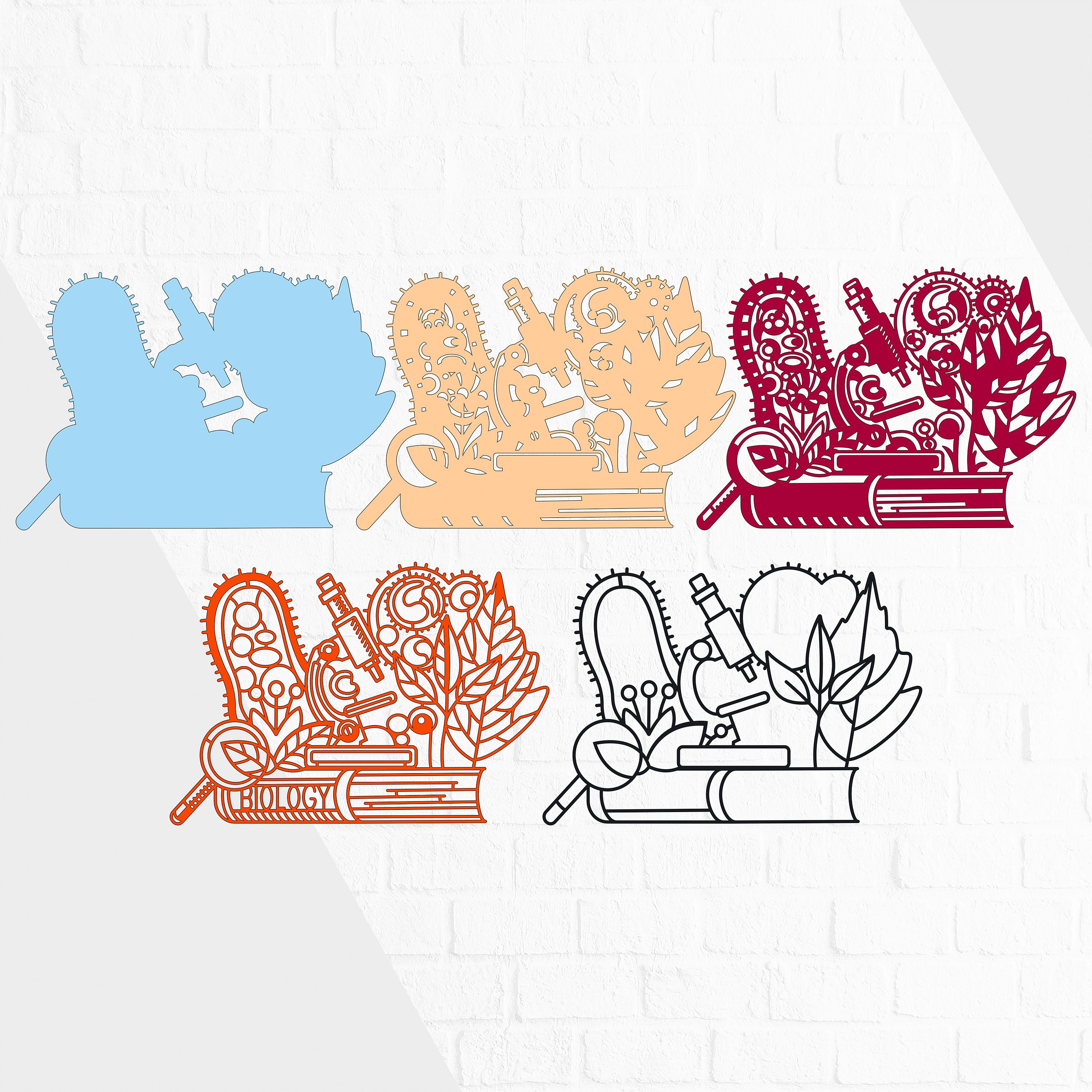 Biology Layered SVG for Cricut, Digital Download, Laser Cutting File ...