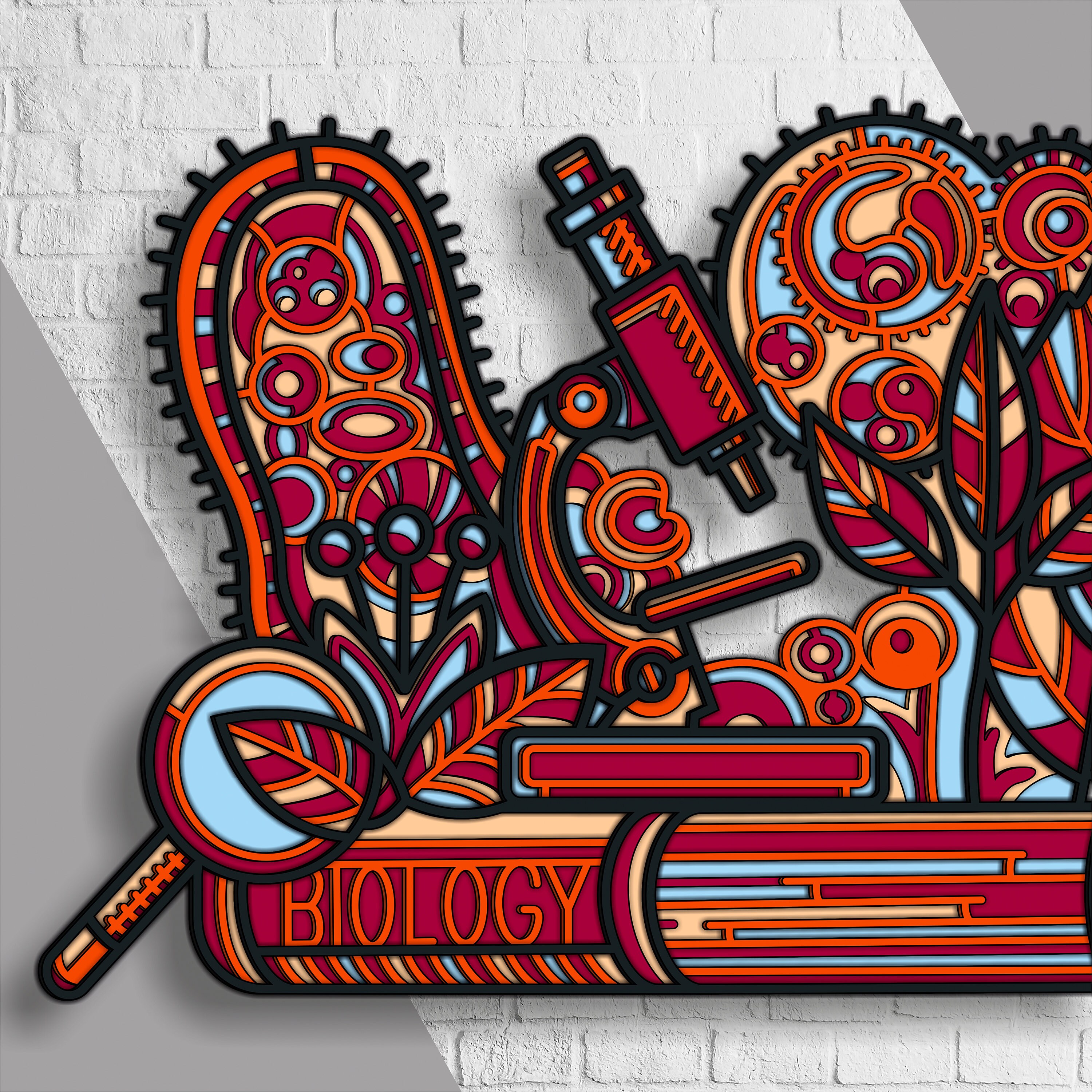 Biology Layered SVG for Cricut, Digital Download, Laser Cutting File ...