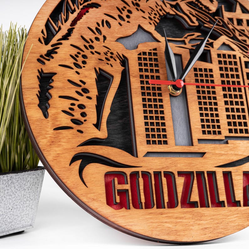 Godzilla Art, 3D Cricut Project, Wooden Laser Cut, Japan Monster ...