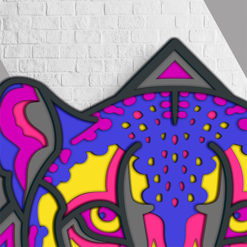 Cheetah SVG for Laser Cut, Digital Download, Layered Papercut Template ...