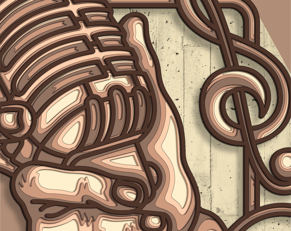 Singer 3D Layered SVG File, Laser Cut Files, Singer Craft SVG, Instant ...