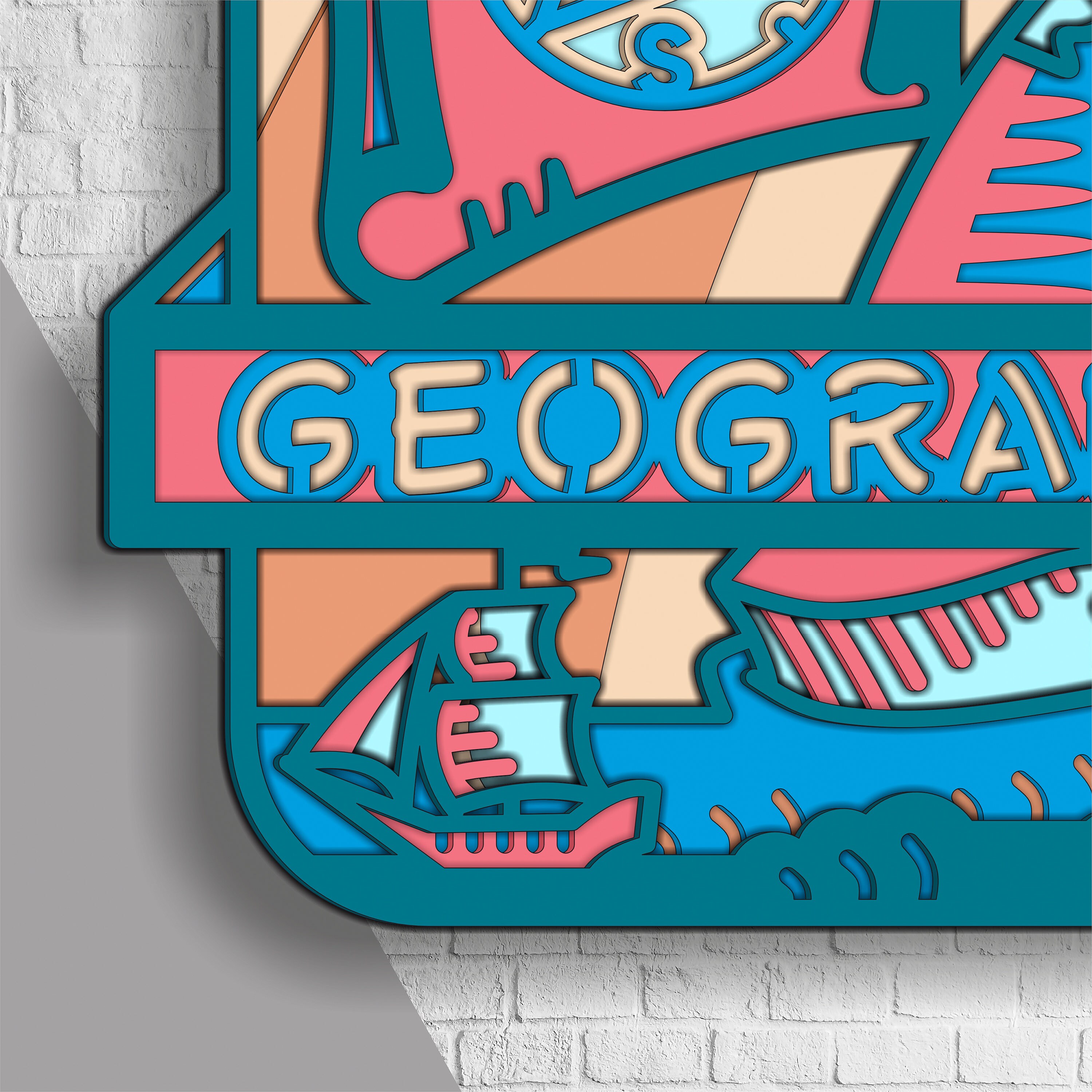 Geography Map SVG Files for Cricut, Laser Cutting Design, Glowforge ...