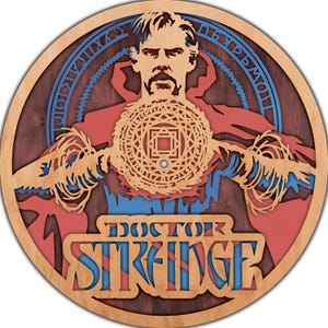 Dr. Strange SVG, Layered Clock File, Laser Cutting Template, Digital ...